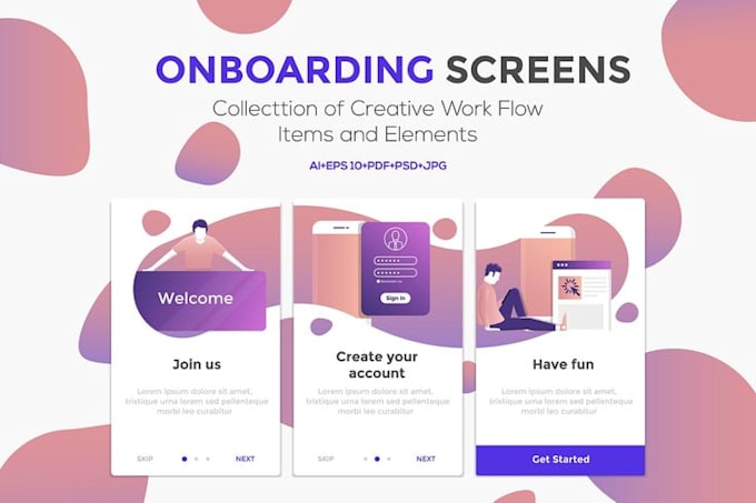 Design flyers, onboarding and splash screen by Tcreativity12 | Fiverr