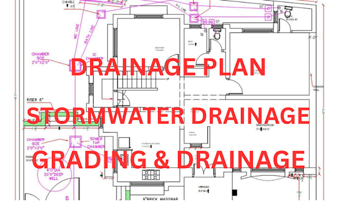 Design a detailed drainage and stormwater plan in autocad by Archi_beeb ...