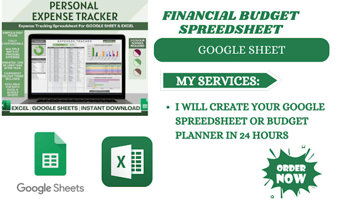 Design a personalized excel spreadsheet template or budget planner by ...