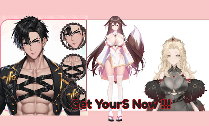 Design and rig high live2d vtuber model nsfw 3d vtuber commission vtube studio by Crimsg | Fiverr