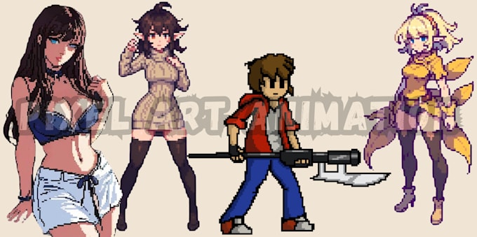 Nsfw pixel art character nsfw pixel sprite sheet animation rpg maker game art by Manuel_inex ...