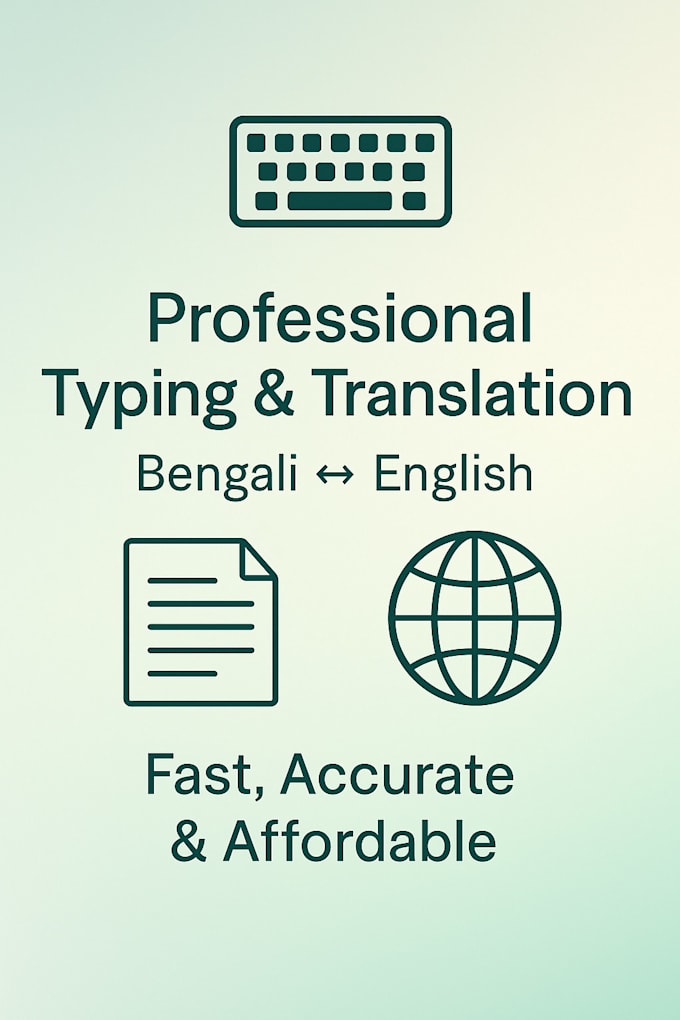 Do accurate typing and bengali to english translation by Mdmizanur13 ...