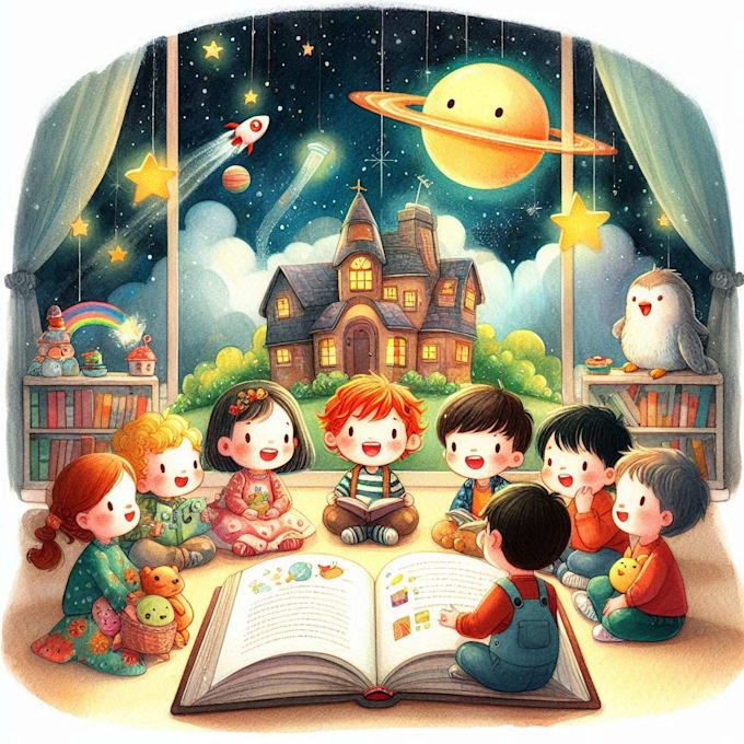 Illustrate children story book illustration, children story by Omawing ...