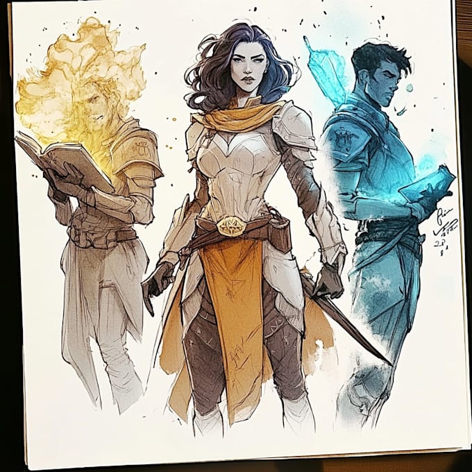 Draw your dnd character art by Koolhawkre | Fiverr