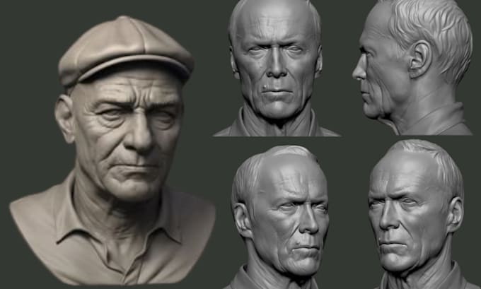 Sculpt realistic 3d head 3d bust 3d face 3d character design likeness ...