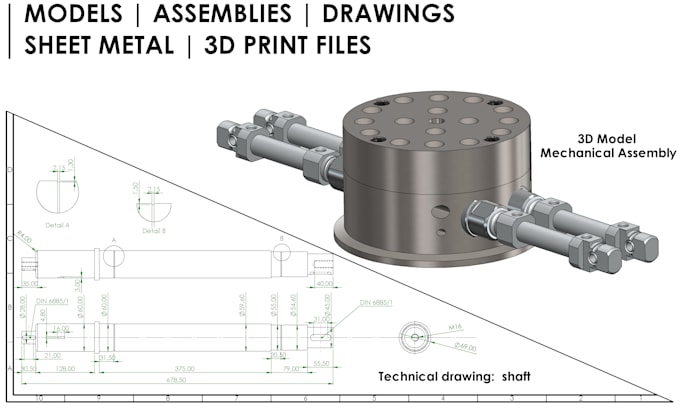 Create solidworks 3d models, machines, drawings and 3d print files by Tobiasz_fryc | Fiverr