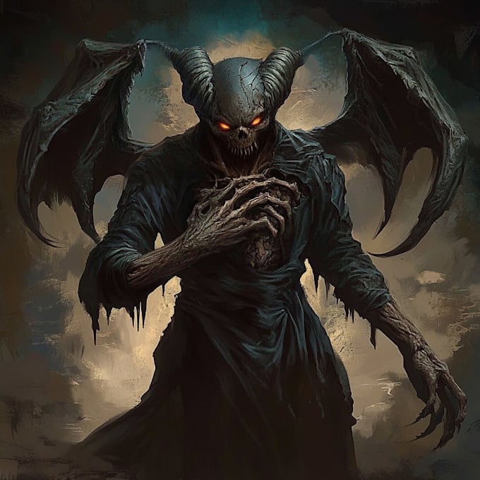 Best dark fantasy horror character art in unique style by Shilummoth ...