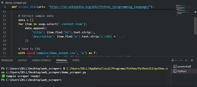 Scrape website data to excel csv using python web scraping by Razaquemponda | Fiverr