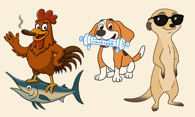 Create funny cartoon characters and custom illustrations by Svenraschke ...