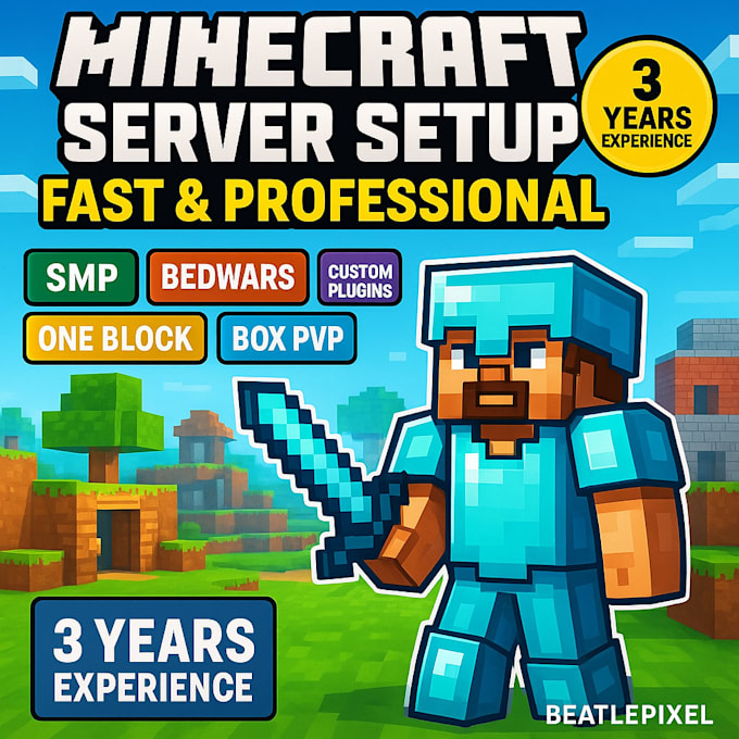 Develop and customize your minecraft server by Daksh_the_edito | Fiverr