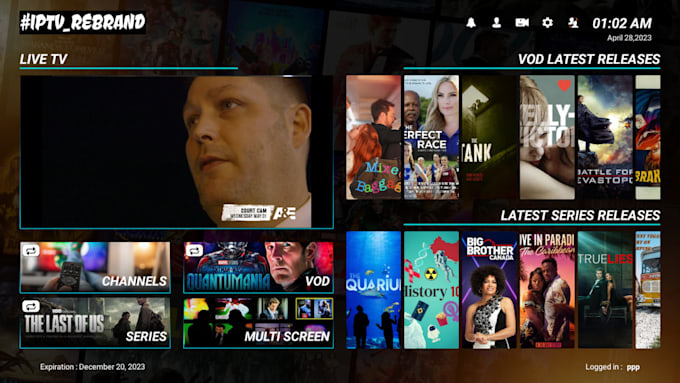 Provide iptv restream, vod, m3u playlists, channels with unlimited connections by Holytv | Fiverr