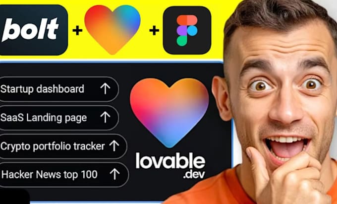 Build website web application with bolt new ai lovable ai by Damip_web ...