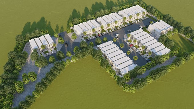 Do 3d architectural construction, master plan design and site phase ...