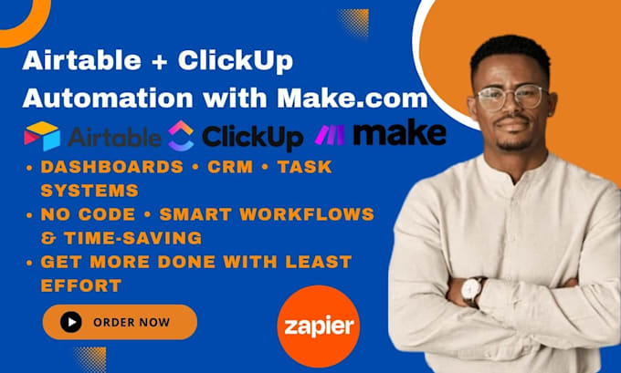 Setup Workflows Using Airtable Clickup Make Com With Automation And