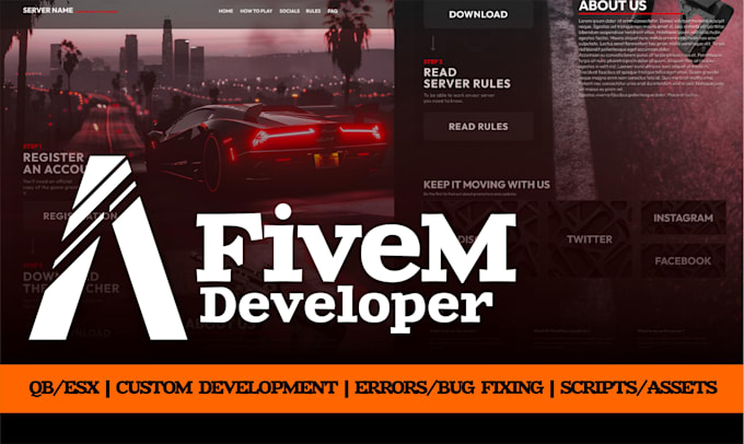 Develop or fix your fivem server, esx, qbcore by Hilldav | Fiverr