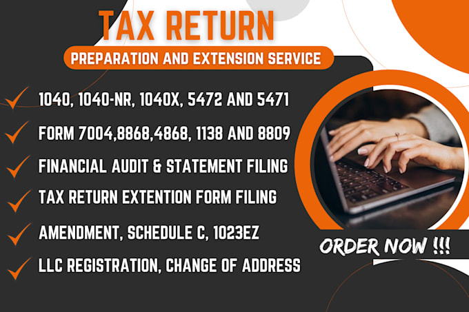 Prepare irs tax extensions 4868, 7004, 8868 for personal and business ...