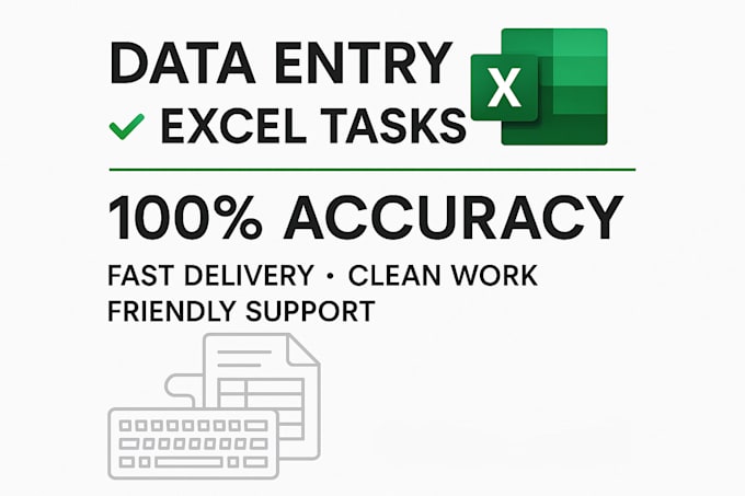Do accurate data entry excel tasks and spreadsheet management by Sania_agarwal01 | Fiverr