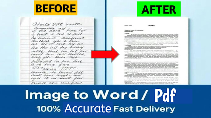 Convert image and handwriting to pdf or word with perfect typing by ...