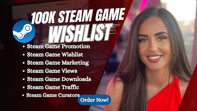 Do 100k steam game wishlist, steam game promotion, steam game marketing ...