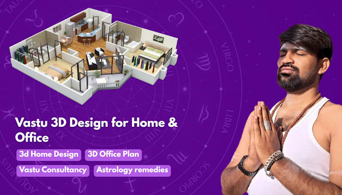 Design your home or office in 3d with vastu shastra by Aakashthakar | Fiverr