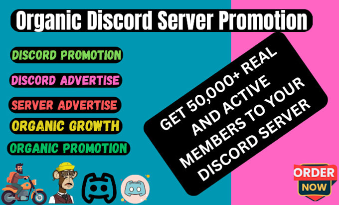 Promote, grow and advertise your discord server to organic real members ...