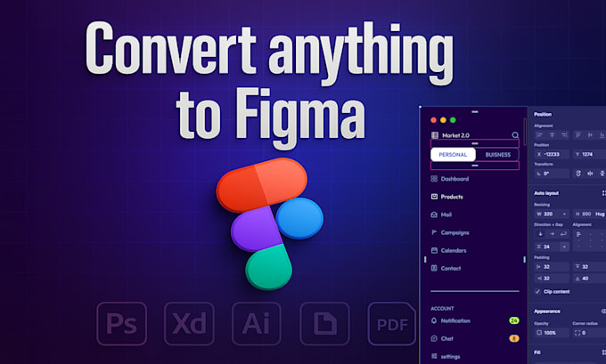 Convert any file to figma, psd to figma, jpg to figma by Ummi_honey | Fiverr
