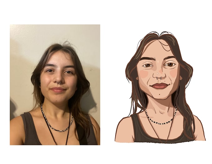 Illustrate your portrait in my unique digital art style by Kati_jvc ...
