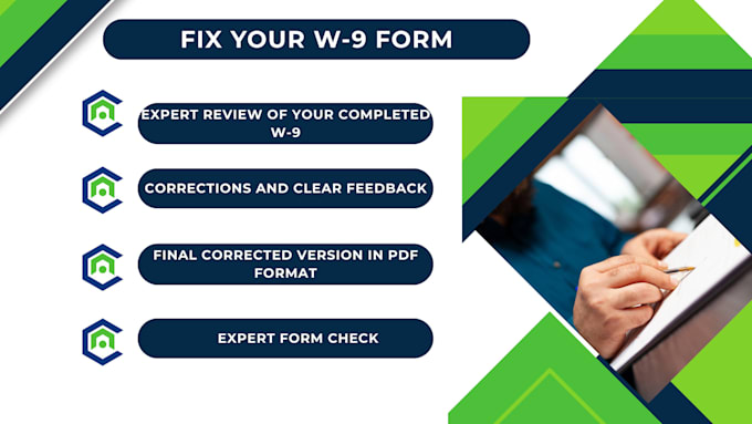 Review and correct your completed irs form w9 by Henryjohn8076 | Fiverr