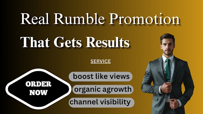 Do rumble video promotion, channel promotion by James77343 | Fiverr