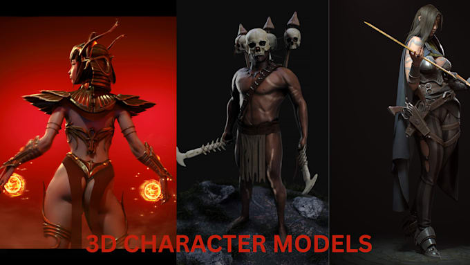 Do realistic 3d character modeling, character design vfx, avater for ...