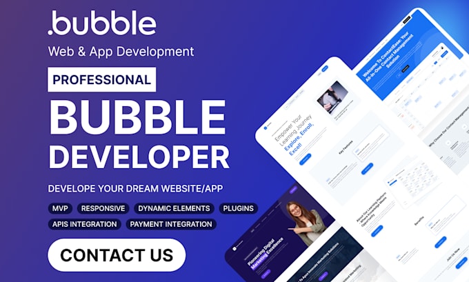 Do bubble website, bubble io developer, bubble app, bubble mvp, bubble crm by M_umair13 | Fiverr