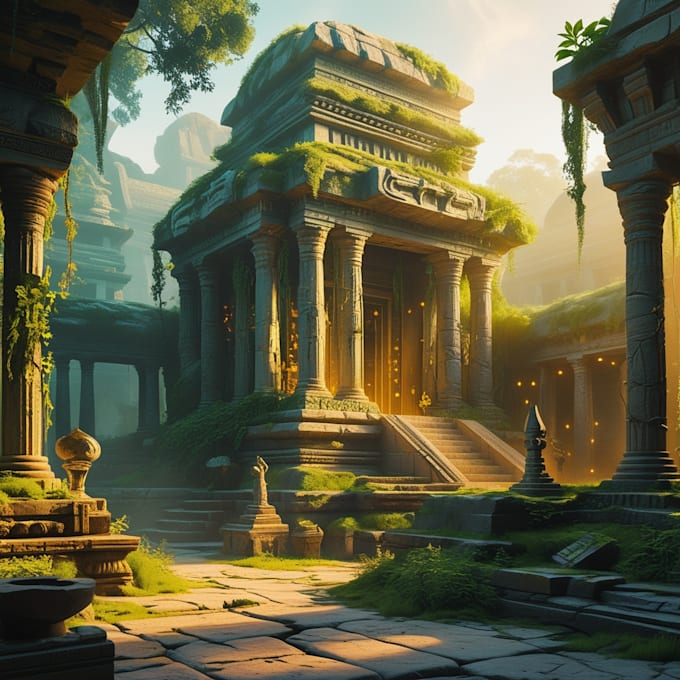 Design holy atmosphere ue5 mythic sites with custom ue5 vfx for shrine ...