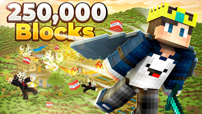 Design professional minecraft youtube thumbnails by Flexproyt | Fiverr