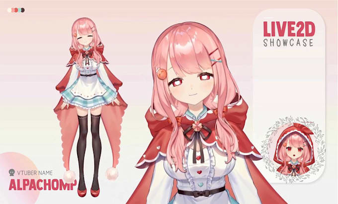Design and rig high quality live2d vtuber model for vtuber studio by Rkemmy1 | Fiverr