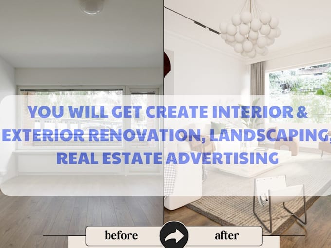 Create interior and exterior renovation landscaping real estate ...