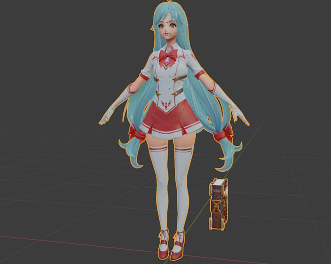 Model custom vrchat anime or furry 3d avatar, vtuber avatar, blender ...