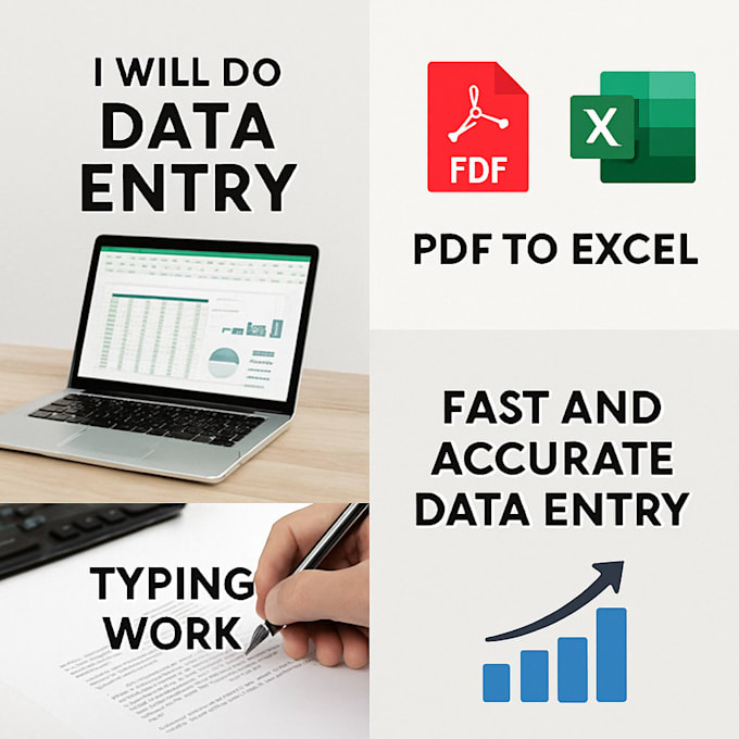 Do fast and accurate data entry, typing, and file conversion by Sodadesu | Fiverr