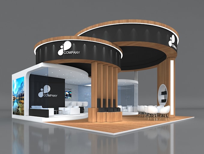 Design kiosk, posm booth, exhibition stand stall 3d trading booth ...