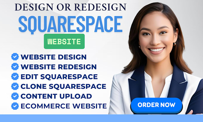 Build edit, design, redesign, revamp, clone or update squarespace ...