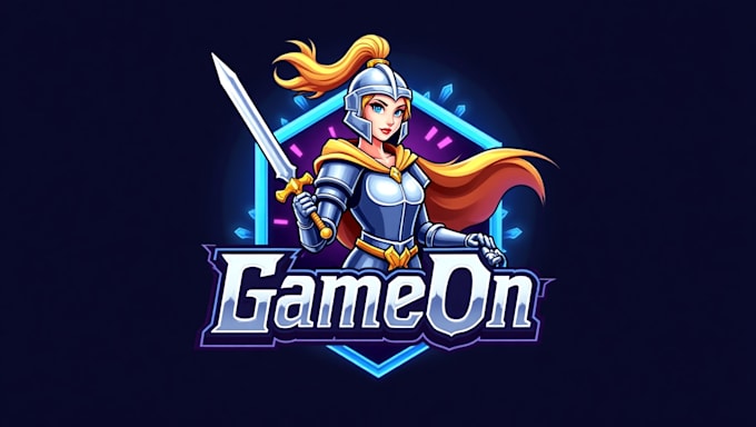 Do unique female knight logo with free source file by Amara_ortiz | Fiverr