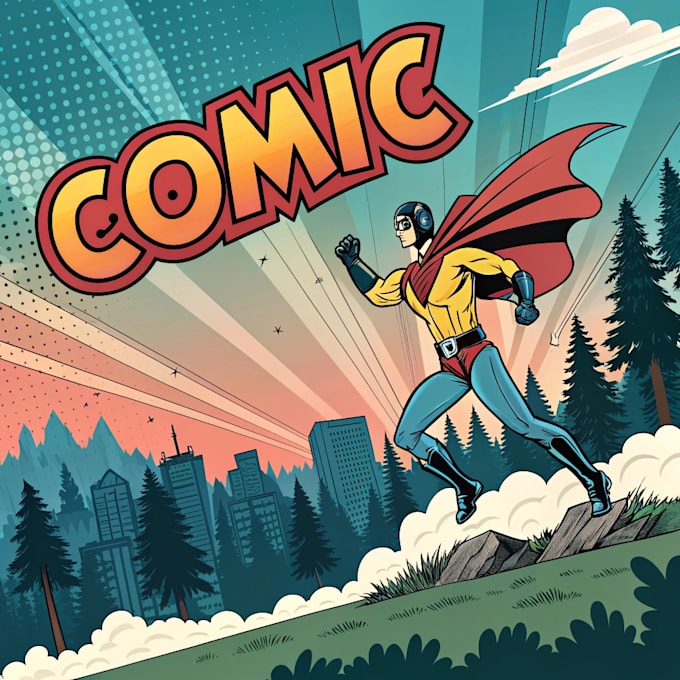 Create a comic cover page design illustration by Timnobs | Fiverr