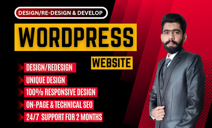 Design, redesign and develop a responsive wordpress website by Farhanabbas0357 | Fiverr