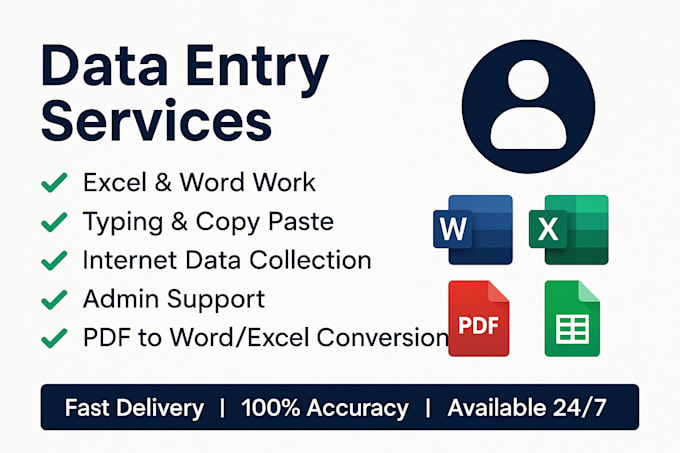 Do fast excel data entry, web research, retyping images, pdf and word typing by Hashirmuhammad1 ...