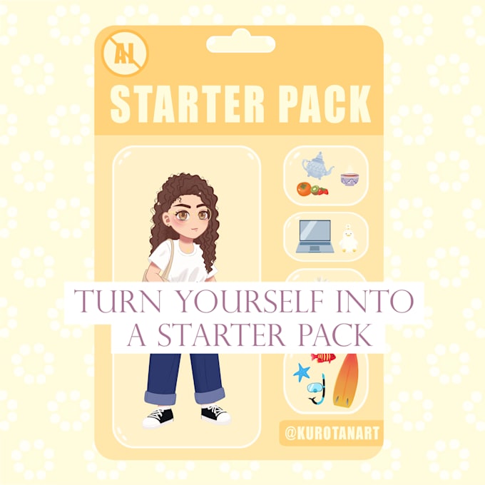 Draw your personalized starter pack illustration by Artxscience | Fiverr