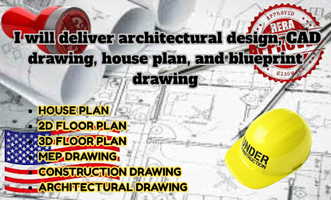 Stamp, review, architectural drawing, construction drawing floor plan ...