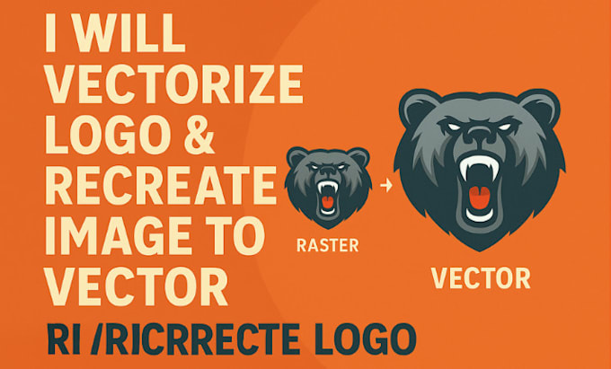 Vector trace and recreate your logo in ai, svg, eps formats by Eunice_tina | Fiverr