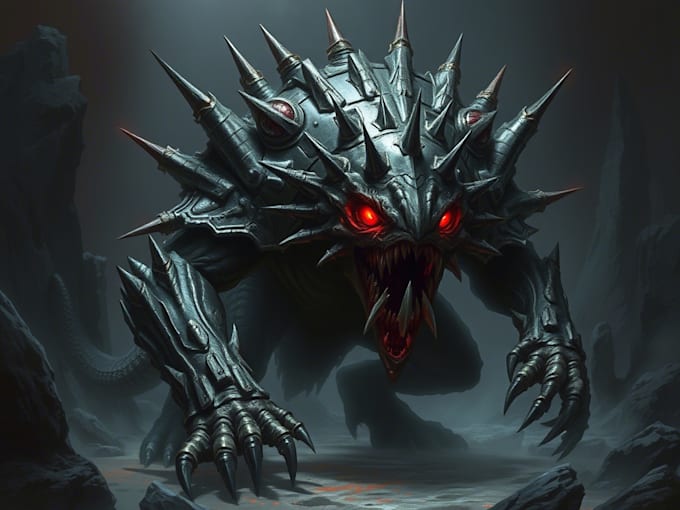 Do monster character illustration metal fantasy horror dark art dnd ...