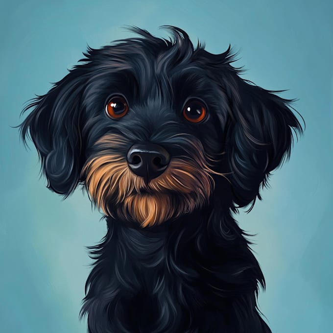 Draw pet portrait into cartoon vector by Lakesiadarda | Fiverr