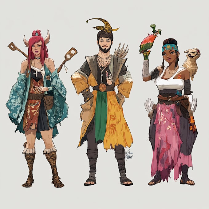 Draw realistic character design and concept art by Kendrilbert | Fiverr