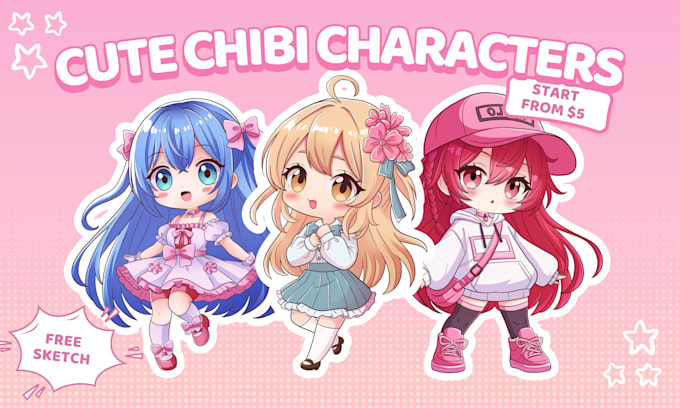 Draw custom cute chibi illustration for pfp, oc, sticker, and fanart by ...